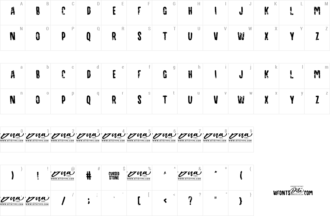 Cursed Stone Font | wfonts.com - download free