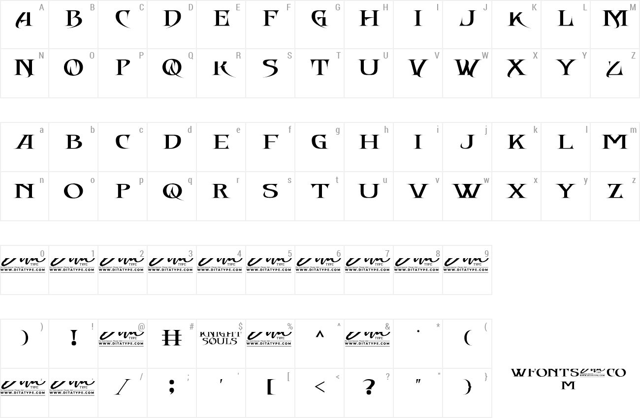 Knight Souls Font | wfonts.com - download free