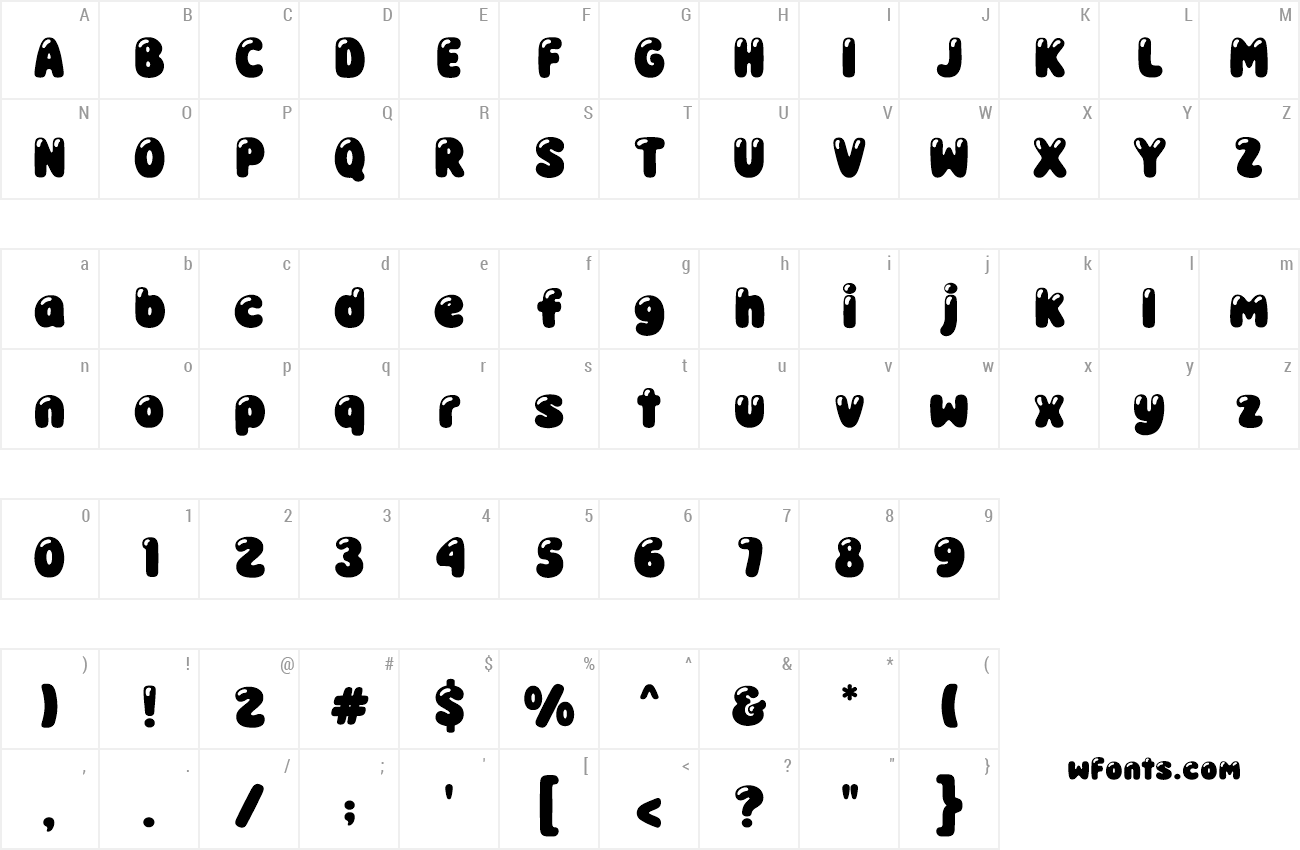 Shine Bubble Font | wfonts.com - download free