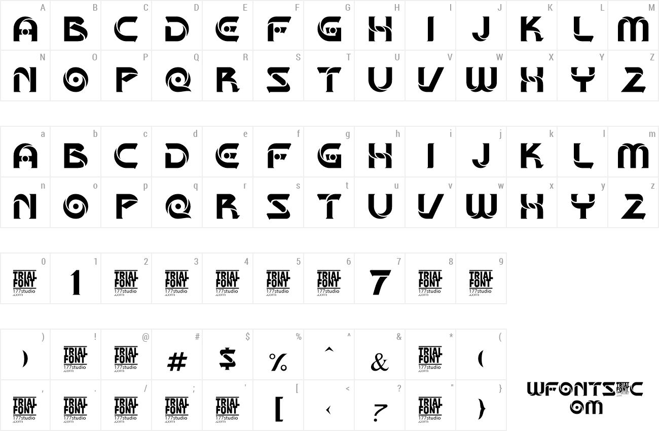 Created Attached Font | wfonts.com - download free