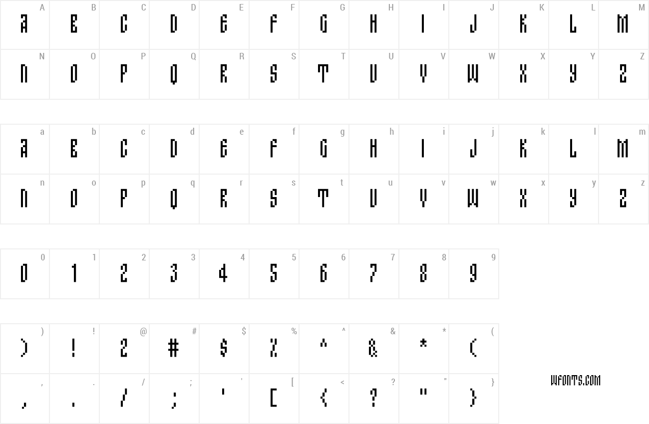 Vyaz Pixel Font | wfonts.com - download free
