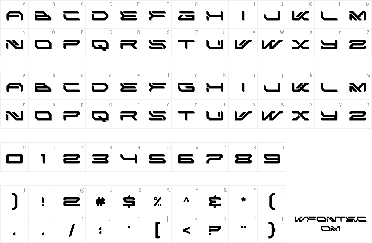 Space Armor Font | wfonts.com - download free