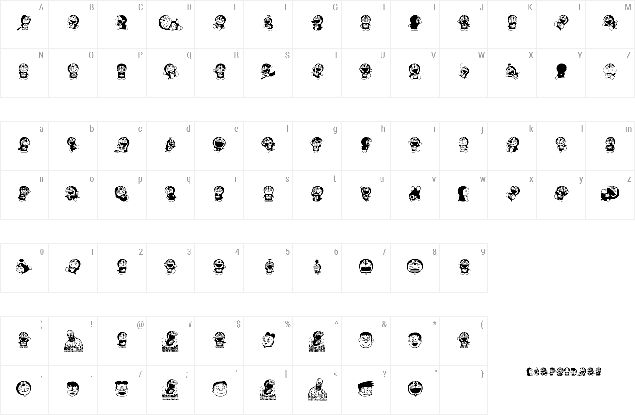 Doraemon Mix Font | wfonts.com - download free