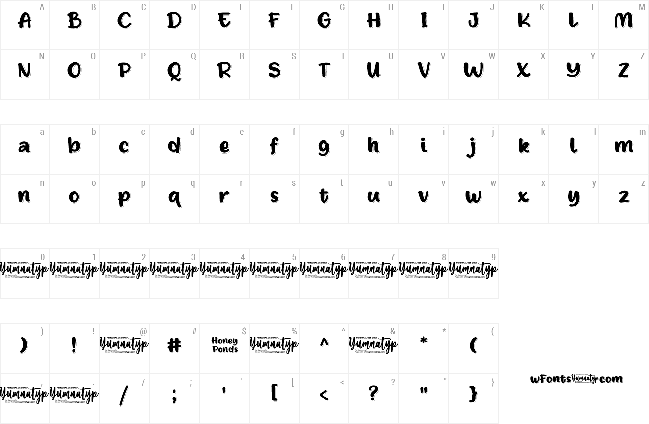 Honey Ponds Font | wfonts.com - download free