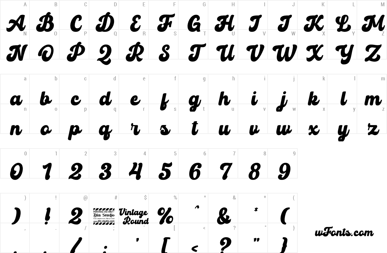 Vintage Round Font | wfonts.com - download free