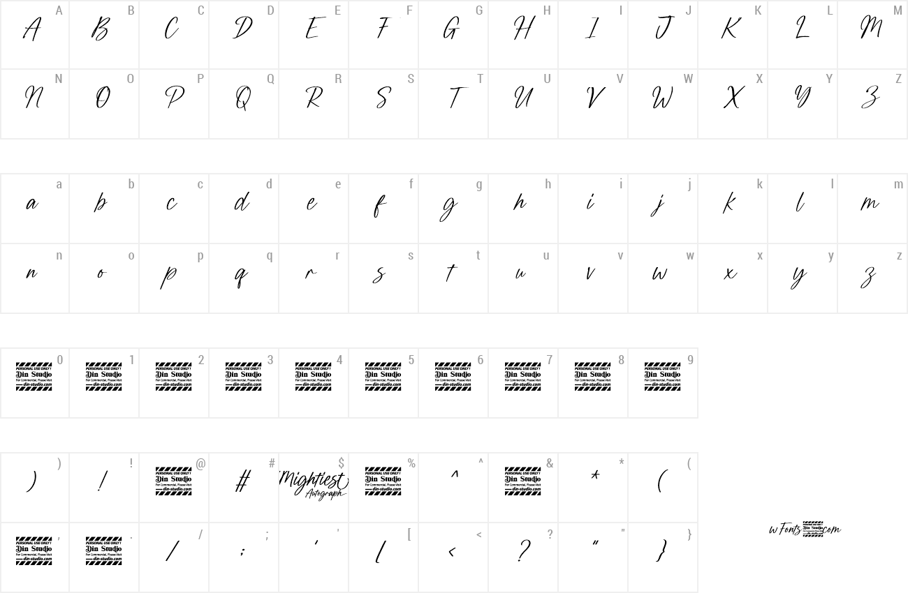 Mightiest Autograph Font | wfonts.com - download free