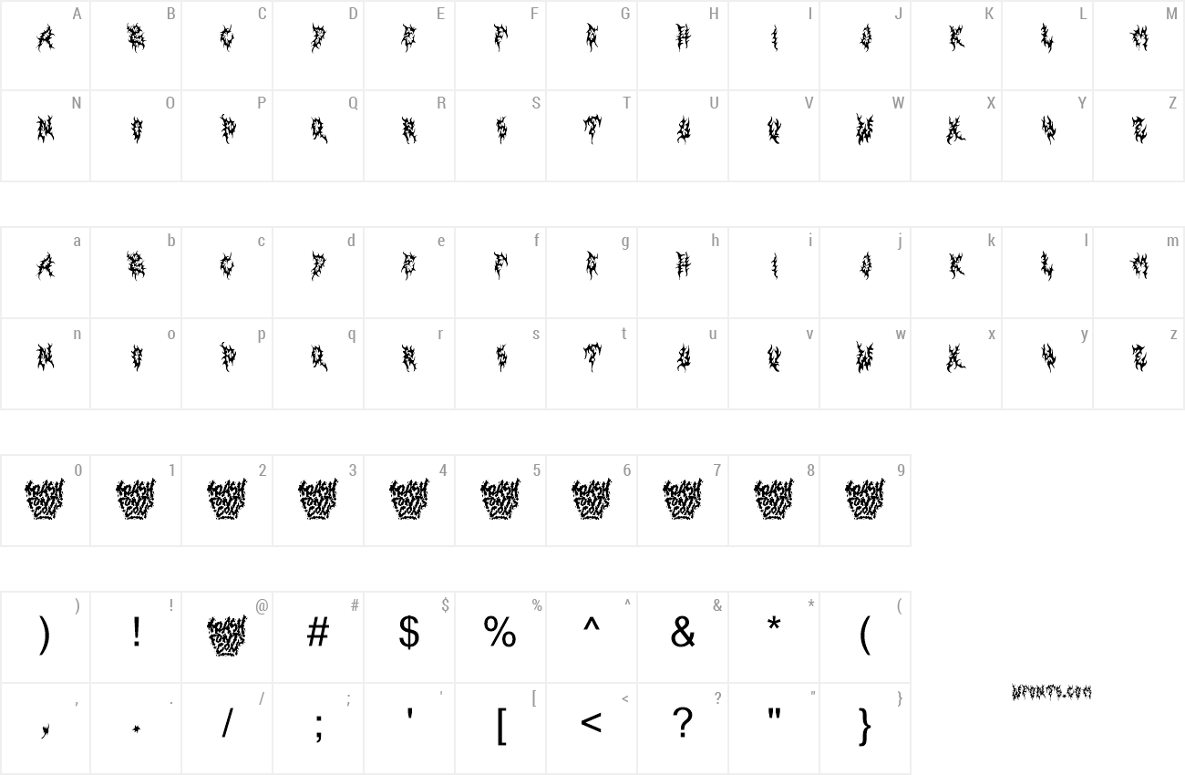 Trash Grisly Font | wfonts.com - download free