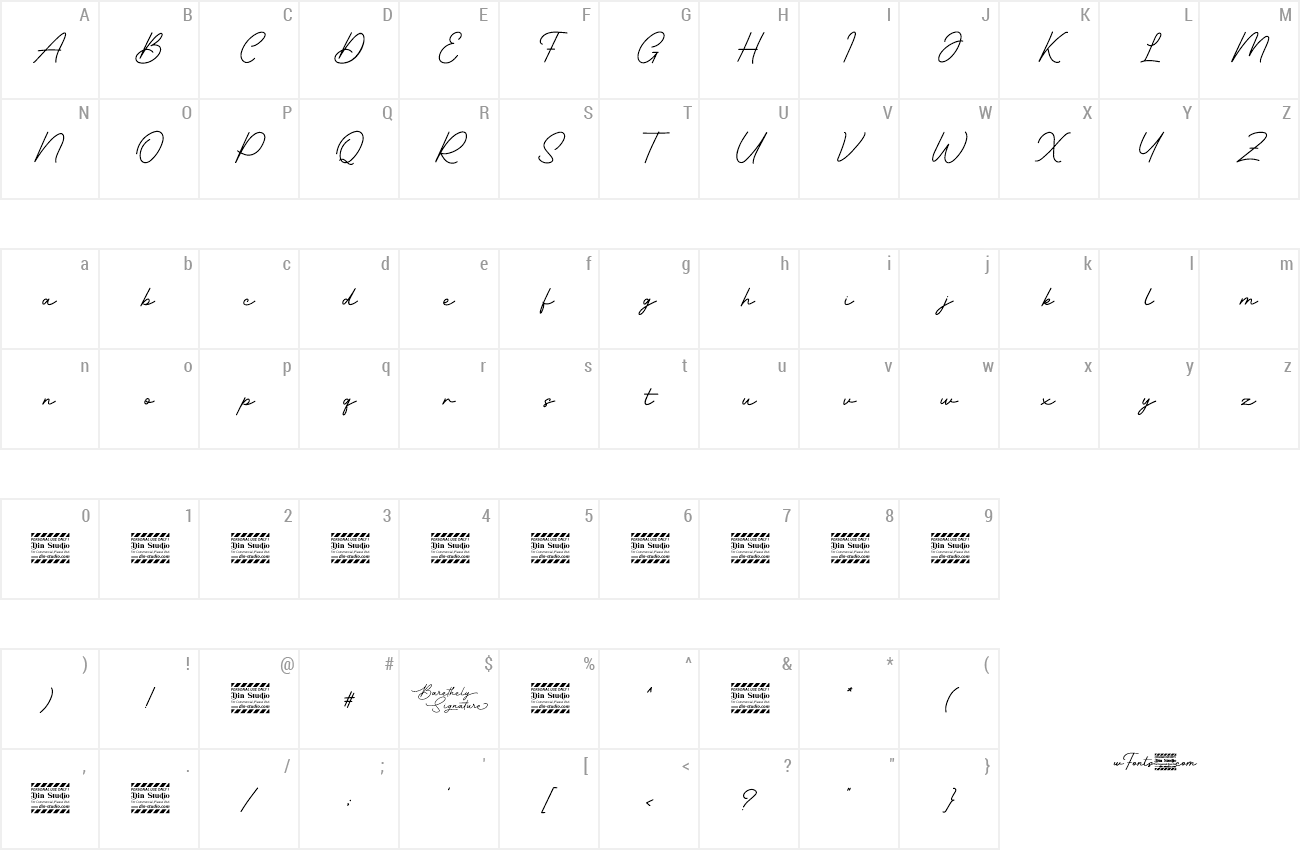 Barethelly Signature Font | wfonts.com - download free