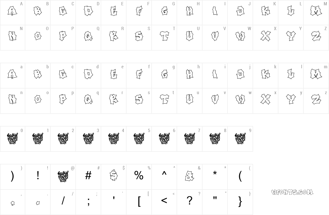 Trash Parcel Font | wfonts.com - download free