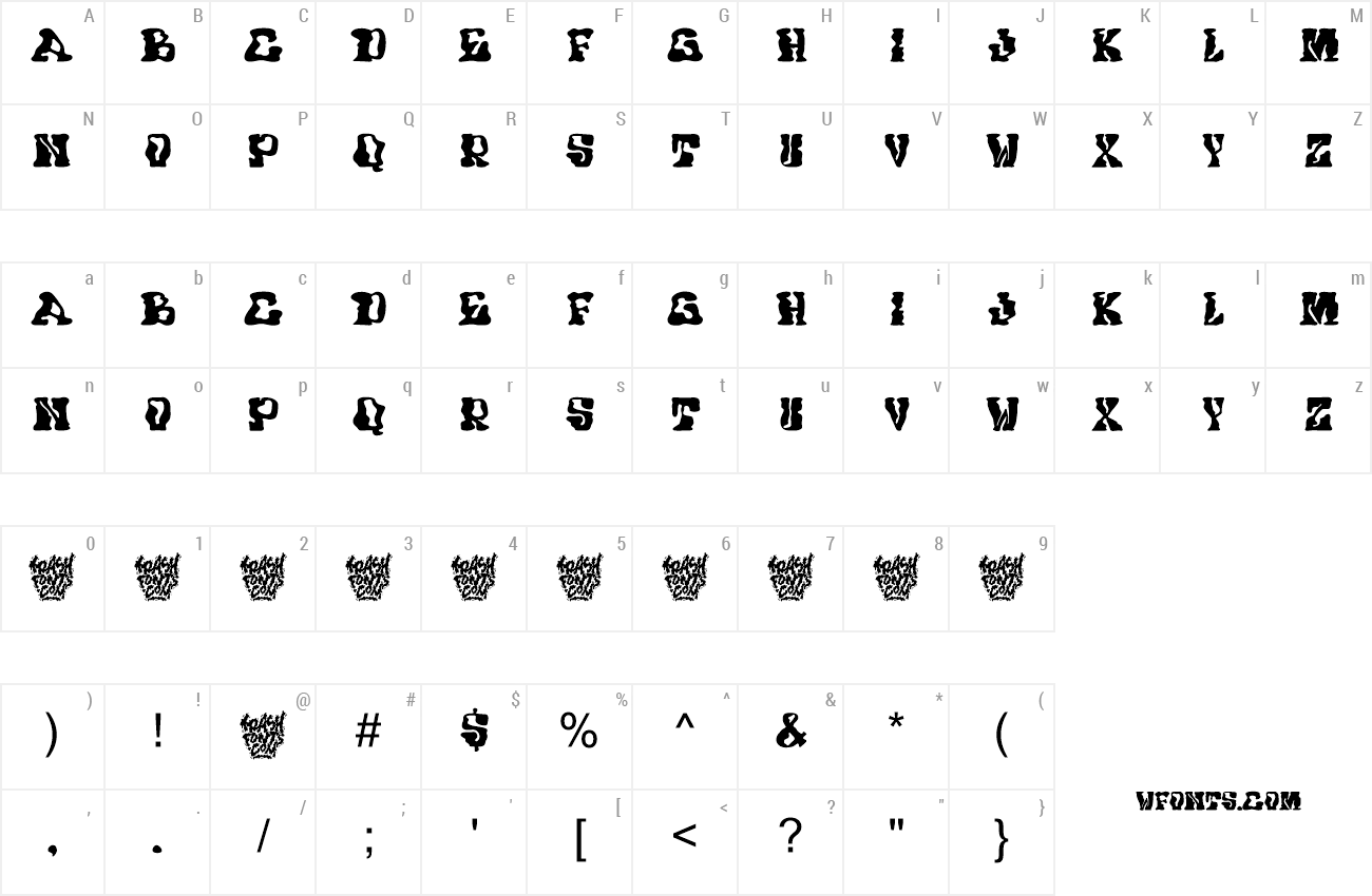 Trash Wax Font | wfonts.com - download free