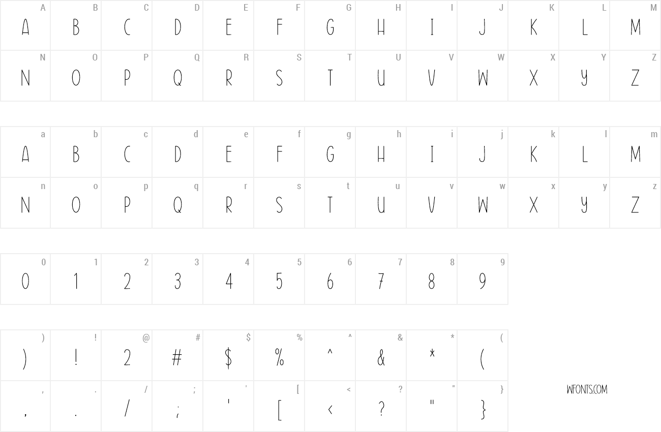 Thin Letters Font | wfonts.com - download free