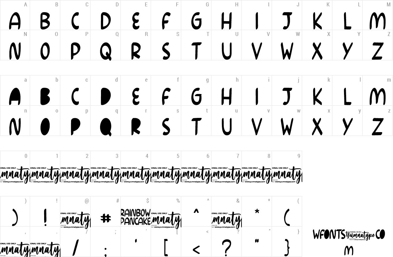 Rainbow Pancake Font | wfonts.com - download free