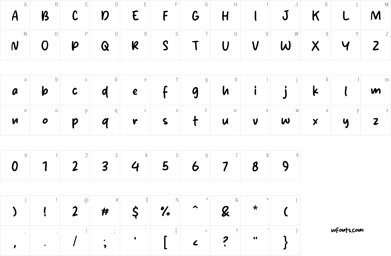 Quirk Inky Font | wfonts.com - download free