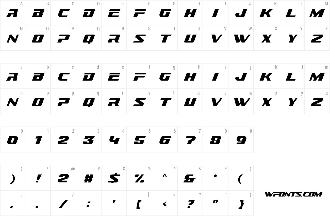 Monster Racing Font | wfonts.com - download free