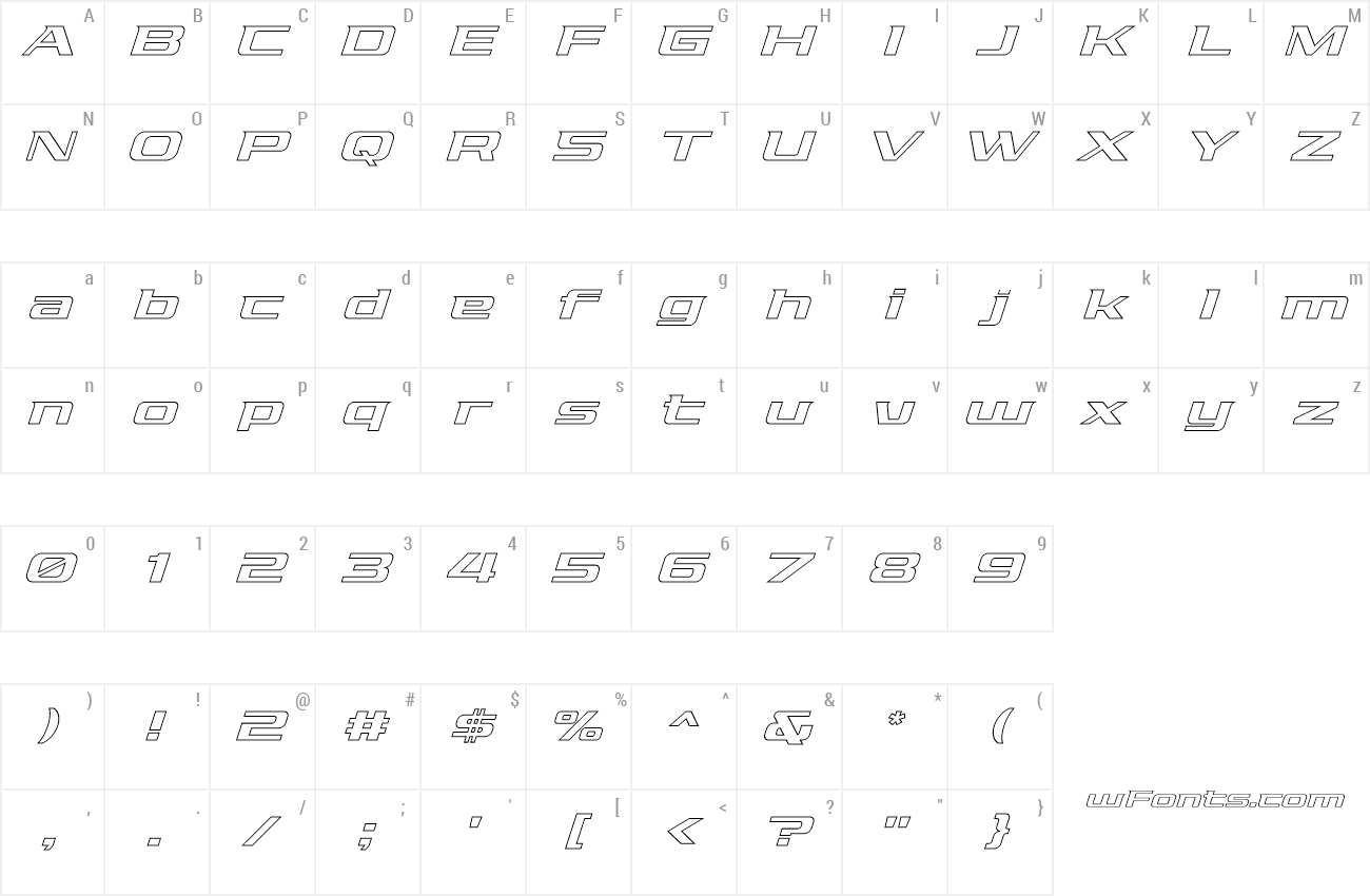 Pro Racing Font | wfonts.com - download free