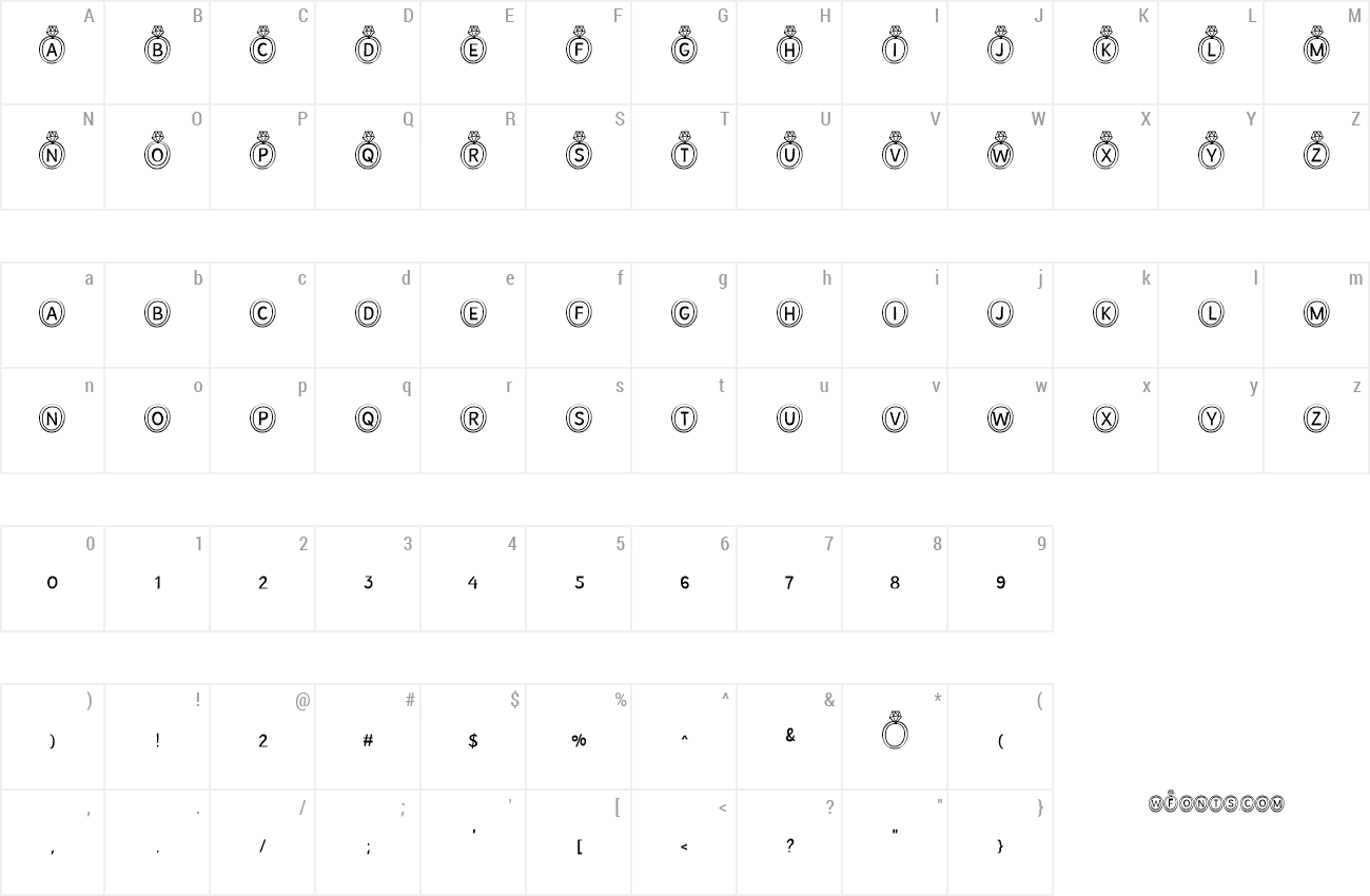 Wedding Ring Bling Font | wfonts.com - download free