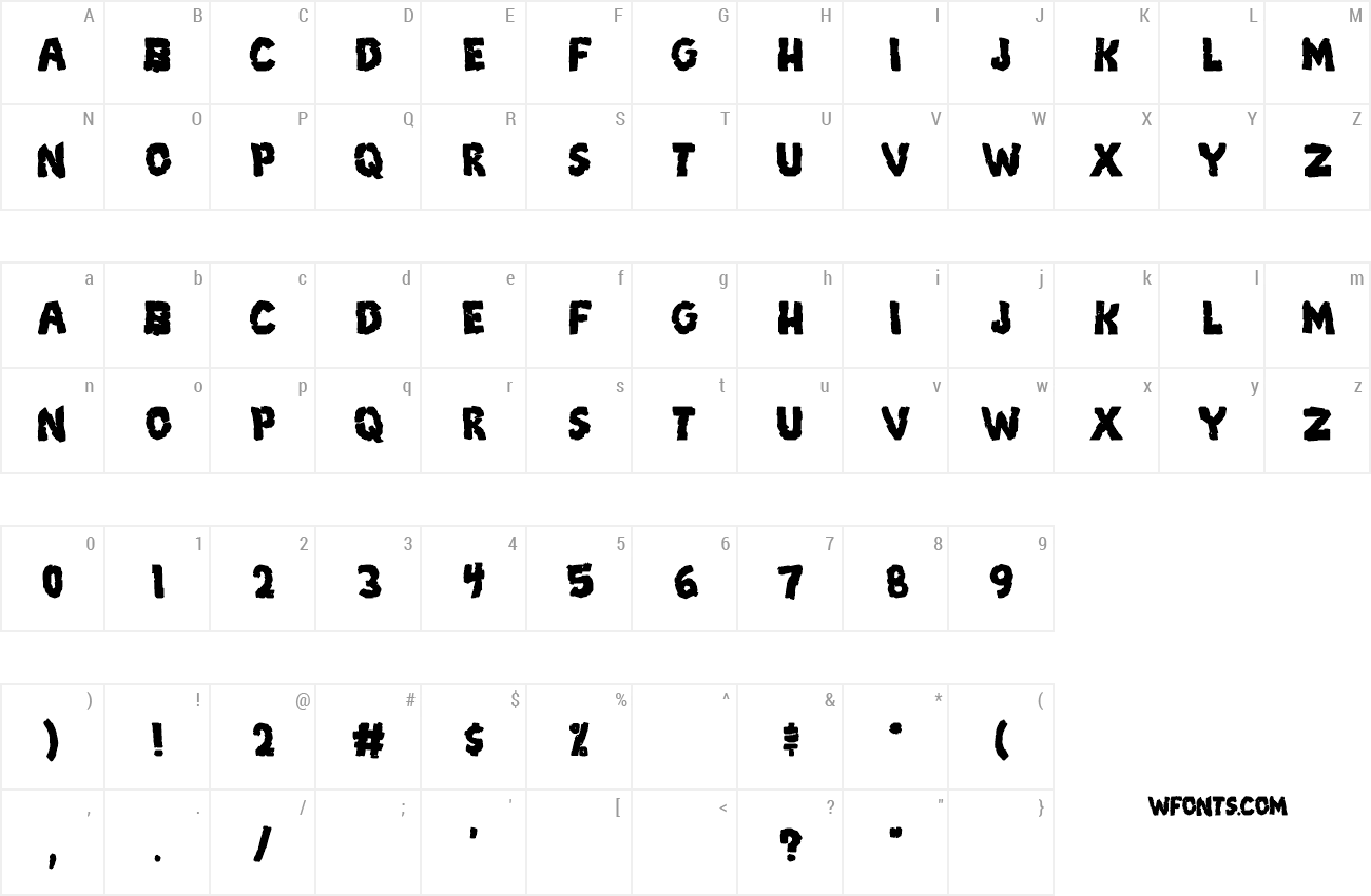 Breakdown PG Font | wfonts.com - download free