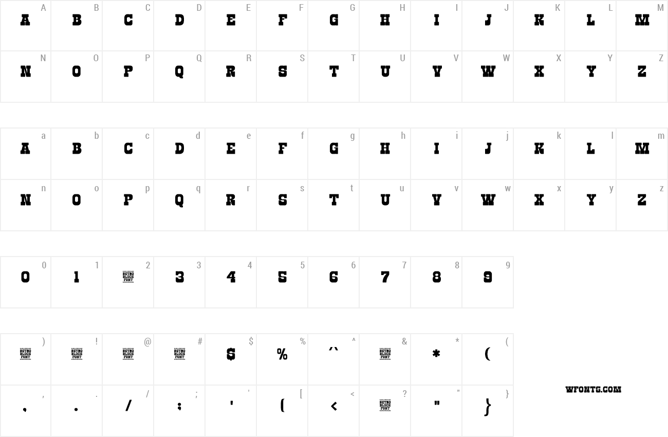 Retro Block Font | wfonts.com - download free