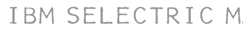 IBM Selectric Manifold Font | wfonts.com - download free