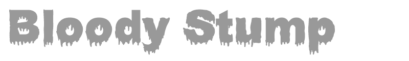 Bloody Stump Font | wfonts.com - download free