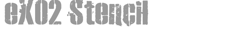 eXO2 Stencil Font | wfonts.com - download free