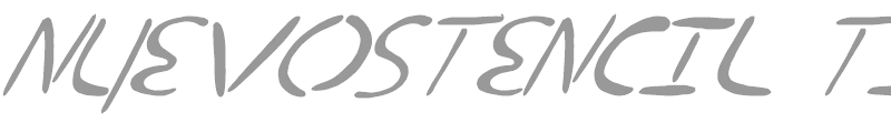 nuevostencil tilted Font | wfonts.com - download free