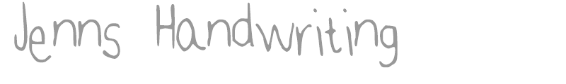 Jenns Handwriting Font | wfonts.com - download free