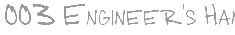 003 Engineer's Hand Font | wfonts.com - download free
