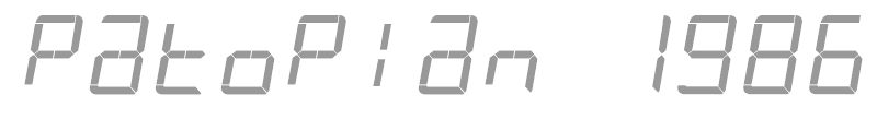 Patopian 1986 Font | wfonts.com - download free
