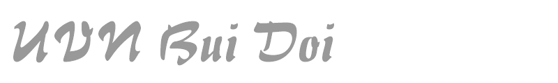 UVN Bui Doi Font | wfonts.com - download free