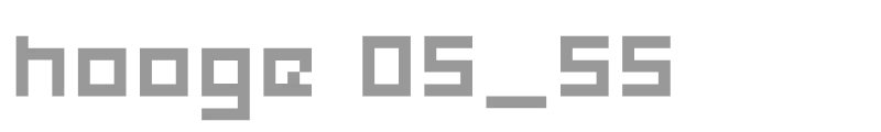 hooge 05_55 Font | wfonts.com - download free
