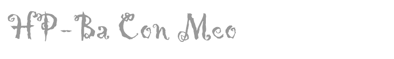 HP-Ba Con Meo Font | wfonts.com - download free