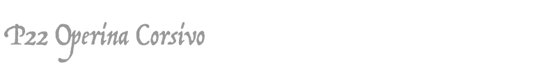 P22 Operina Corsivo Font | wfonts.com - download free