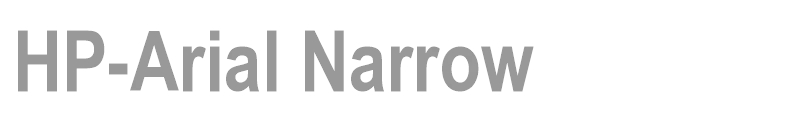 HP-Arial Narrow Font | wfonts.com - download free