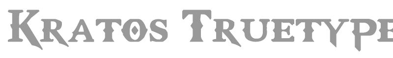 Kratos Truetype Font | wfonts.com - download free