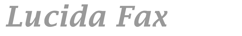 Lucida Fax Font | wfonts.com - download free