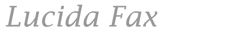 Lucida Fax Font | wfonts.com - download free