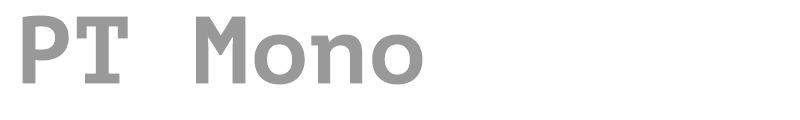PT Mono Font | wfonts.com - download free