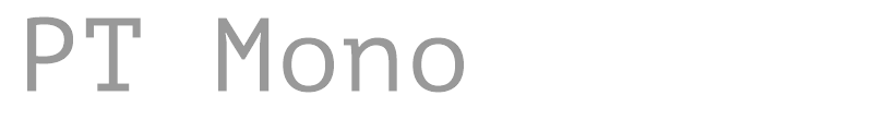 PT Mono Font | wfonts.com - download free