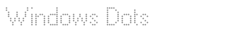 Windows Dots Font | wfonts.com - download free