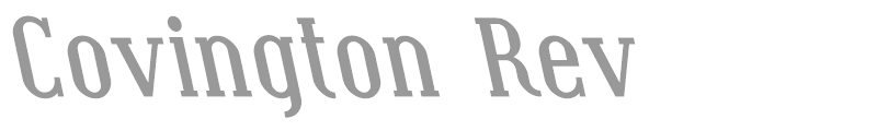 Covington Rev Font | wfonts.com - download free