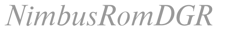 NimbusRomDGR Font | wfonts.com - download free