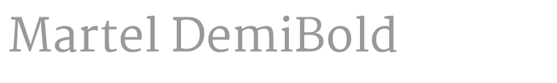 Martel DemiBold Font | wfonts.com - download free