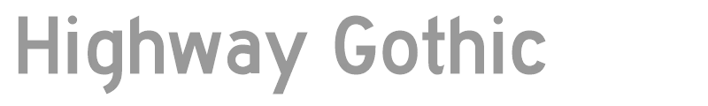 Highway Gothic Font | wfonts.com - download free