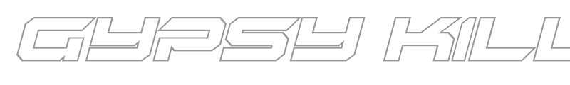 Gypsy Killer Outline Italic Font | wfonts.com - download free
