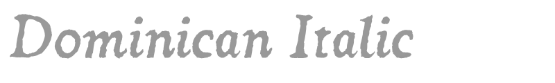 Dominican Italic Font | wfonts.com - download free