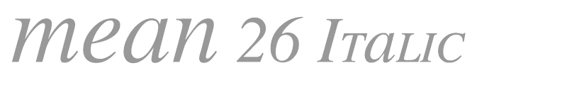 MEAN 26 Italic Font | wfonts.com - download free