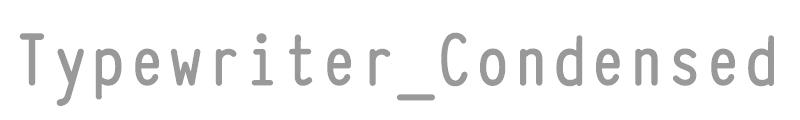 Typewriter_Condensed Font | wfonts.com - download free