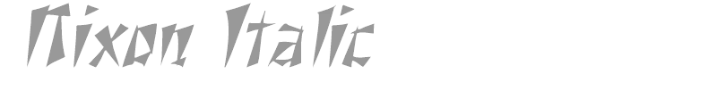 Nixon Italic Font | wfonts.com - download free
