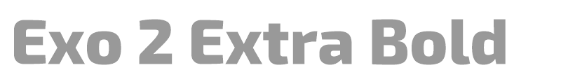 Exo 2 Extra Bold Font | wfonts.com - download free